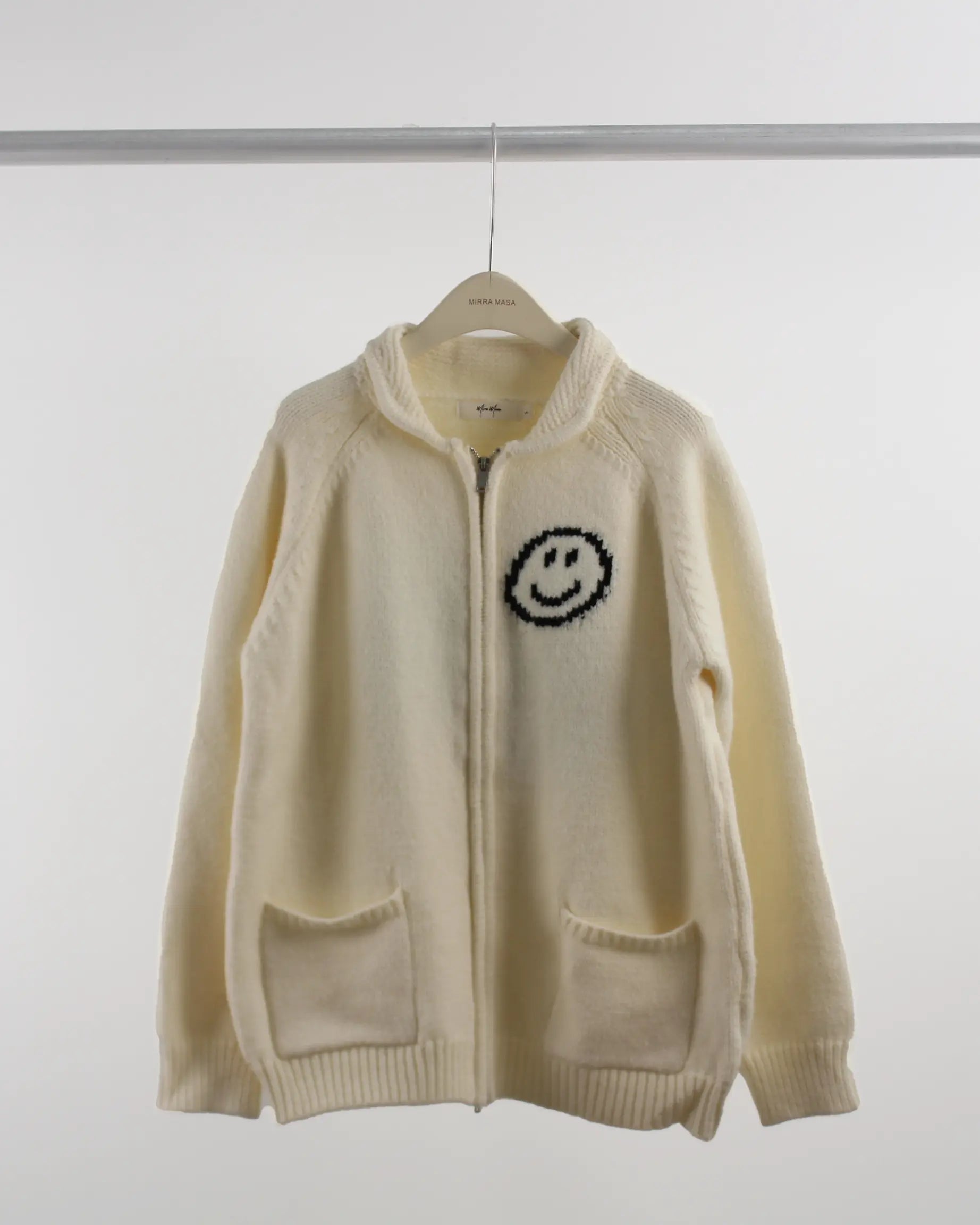 An image of a S8804 Smiley Face Essential Cardigan by Mirra Masa