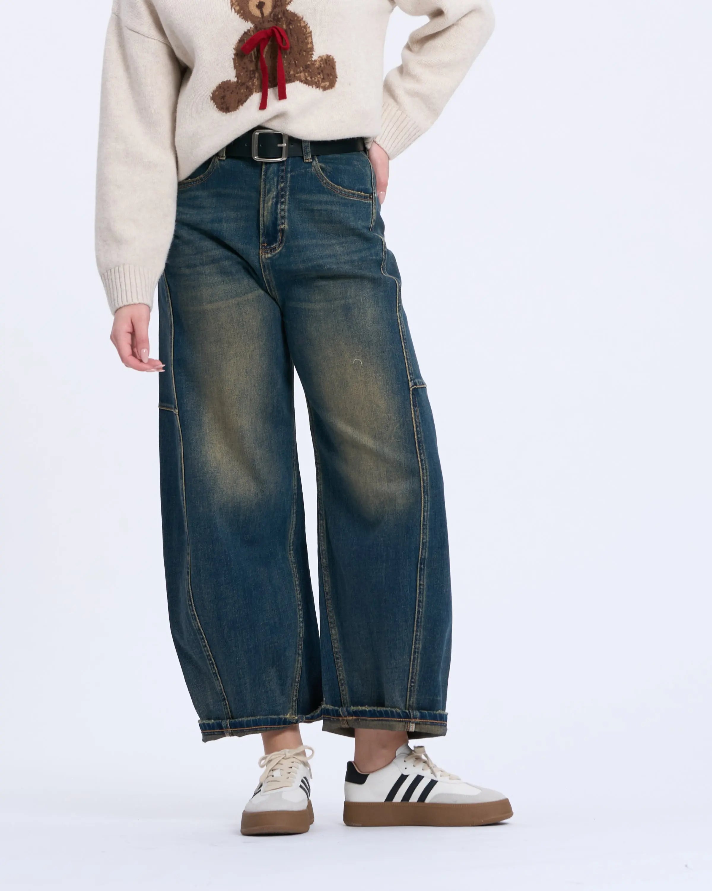 An image of a 99200 Baggy Fit Jeans by Mirra Masa